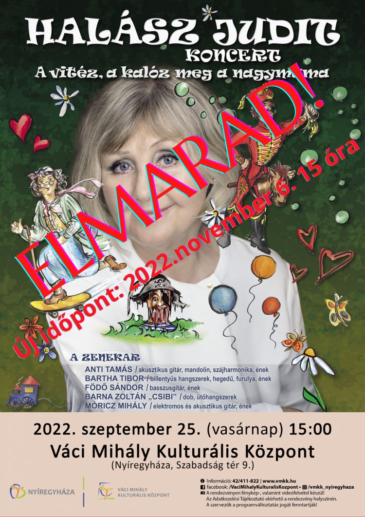 Halász Judit koncert új időpontban - Nyíregyháza Megyei Jogú Város ...